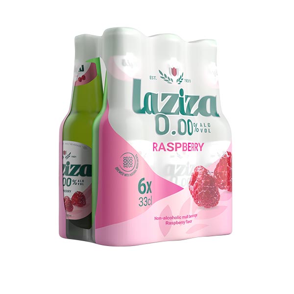 LAZIZA RASPBERRY MALT BEVERAGE - 330ml 6Pk - Arak Australia